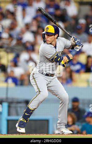 Milwaukee Brewers' Christian Yelich waits to bat against the Chicago ...