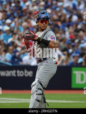 Chicago Cubs' Miguel Amaya during the third inning of a spring training ...