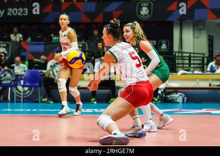 Maria Yordanova of Bulgaria in action during the Final Round Day 7 of the Women’s CEV Eurovolley ...