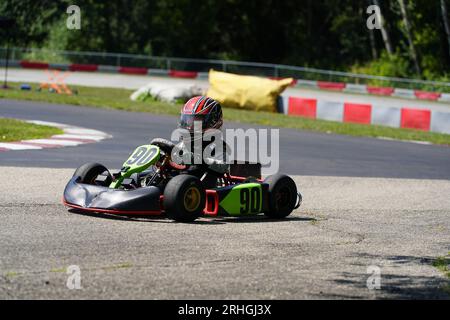 Adult go-kart drivers raced in national races at Badger Kart club Wolf ...