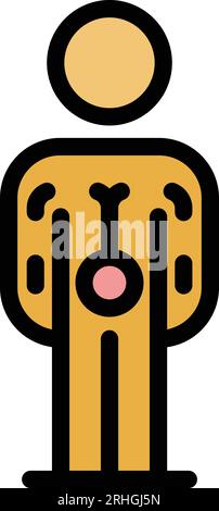 Metabolic man icon outline vector. Human system. Body energy Stock ...