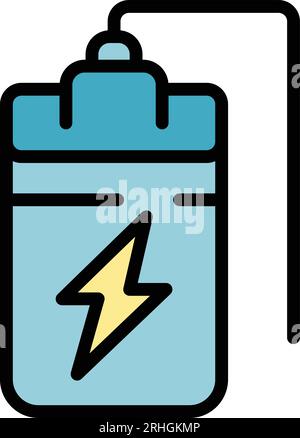 Online handy powerbank icon outline vector. Power charger. Solar ...