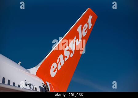 EasyJet plane with its distinctive orange and white livery Stock Photo ...