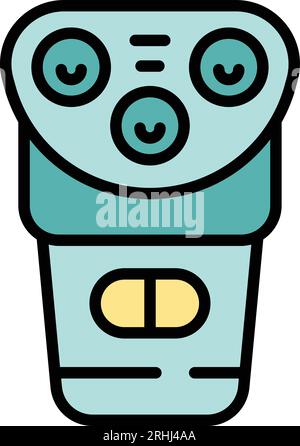 Woman electric razor icon. Flat illustration of woman electric razor ...