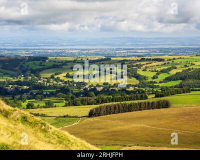 Looking down on Caldbeck Common from Carrock Fell, Lake District, UK ...
