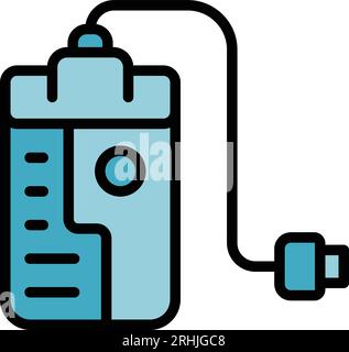 Online handy powerbank icon outline vector. Power charger. Solar ...