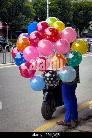 Kathmandu, Bagmati, Nepal. 17th Aug, 2023. A street vendor sells ...