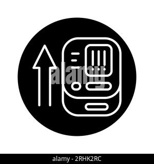 High blood pressure color line icon. Isolated vector element. Outline ...