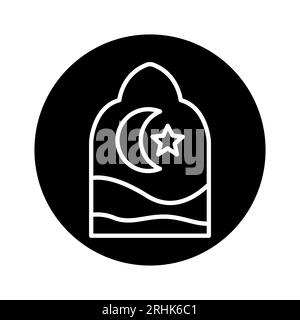 Desert color line icon. Isolated vector element. Outline pictogram for ...