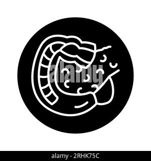 Human organ duodenum color line icon. Isolated vector element. Outline ...