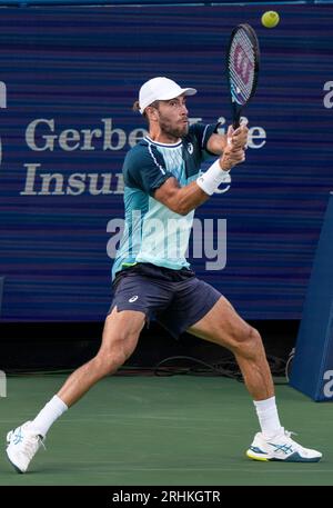 Borna Coric plays at the Western & Southern Open being played on August ...