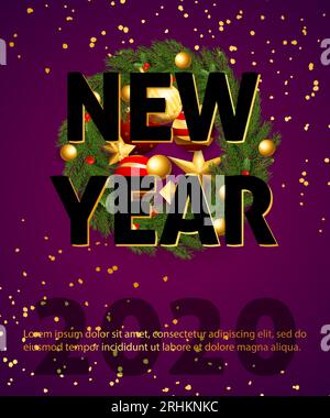 Merry Christmas festal poster Stock Vector Image & Art - Alamy
