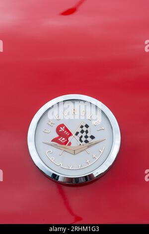 Colour photographs of a range of corvette stingray cars including close ...