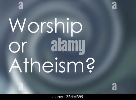 Question What Is Atheism on blurred background, banner design Stock ...
