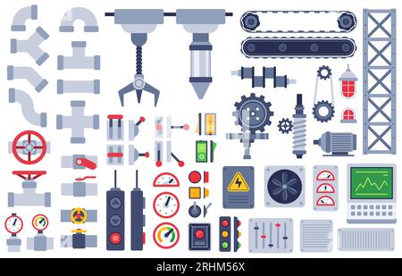 Machine parts. Auto technical mechanisms, gear equipment, engine ...
