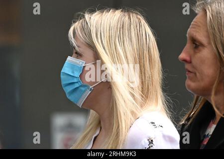 Melbourne, Australia. 18th Aug, 2023. Alisha Fagan arrives to the ...