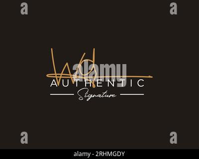 WD Signature Logo Template Vector Stock Vector Image & Art - Alamy