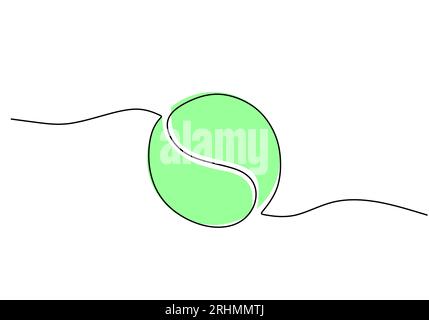 Plastic Softball One Line Drawing Continuous Hand Drawn Sport Theme ...
