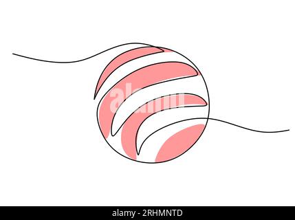 Soccer Ball One Line Drawing Continuous Hand Drawn Sport Theme Object ...