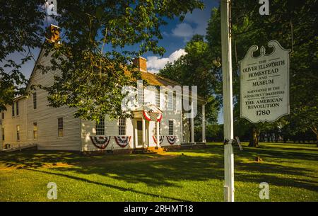 Oliver Ellsworth Homestead Windsor, Connecticut, USA Stock Photo - Alamy