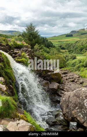 The River Endrick at Loup of Fintry waterfalls near Fintry, Scotland ...