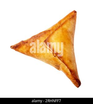 Triangular meat pie isolated on a white background Stock Photo - Alamy