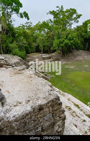 Pyramid / Structures B1, B3 & B4 on Plaza B in the Mayan ruins in the ...