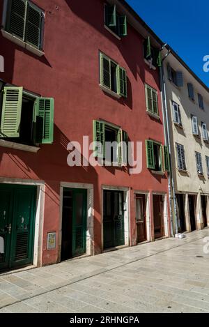 Grisia Street, Main pedestrian street, Rovinj, Istria, Croatia Stock ...