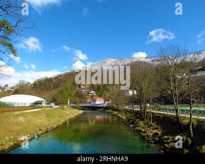 River Idrijca in Idrija, Slovenia Stock Photo - Alamy