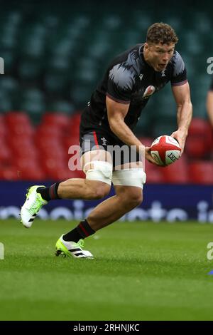 Wales' Will Rowlands during a captain's run at Principality Stadium ...