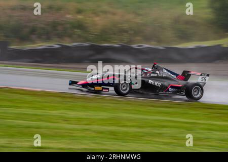British F4 Dion GOWDA (#55) Rodin Carlin at Knockhill Racing Circuit ...