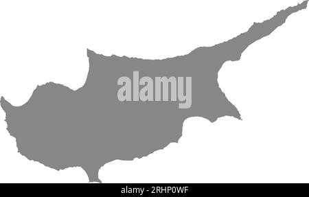 BLACK CMYK color map of CYPRUS Stock Vector Image & Art - Alamy
