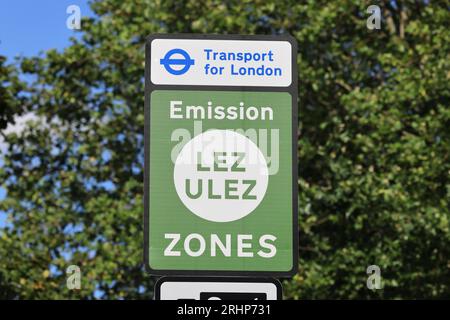 New TFL sign ready for the controversial ULEZ zone expansion at the end ...
