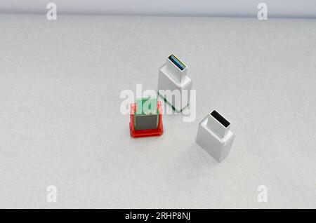 Closeup of an open USB stick revealing its internal circuitry for ...
