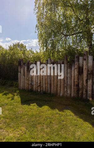 Germany, Baltic Sea, Markgrafenheide, fence of wooden groynes in the ...