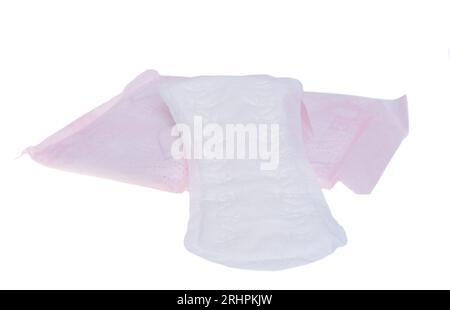 feminine pads isolated on white background Stock Photo - Alamy