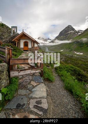 Chapel at the Jamtal hut in the Silvretta Stock Photo - Alamy