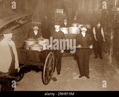 Collecting waste food to distribute to the poor, London, Victorian ...