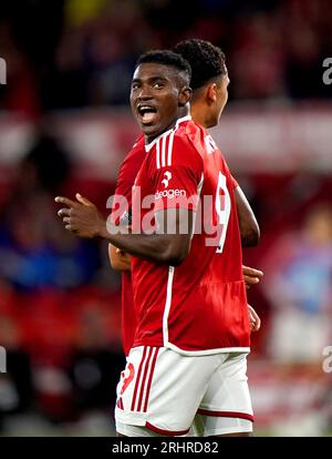 Nottingham Forest's Taiwo Awoniyi at the City Ground, Nottingham ...