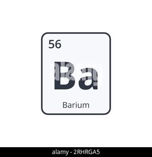 Barium symbol. Element number 56 of the Periodic Table of the Elements ...