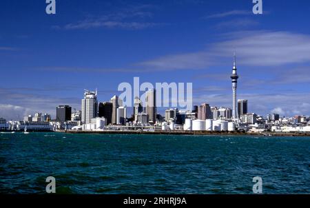 Skyline and Space Needle of Auckland New Zealand Stock Photo - Alamy