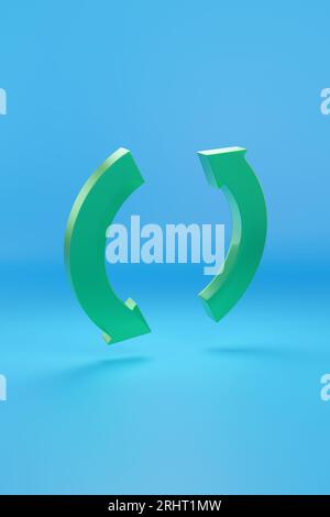 Update icon isolated on 3d green round button abstract illustration ...