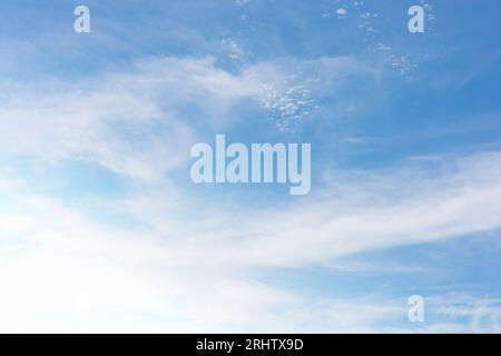 Summer blue sky cloud gradient light white background Stock Photo - Alamy