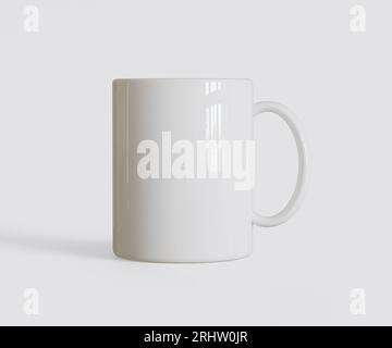 Mug white color and realistic texture rendered with color rendered by ...