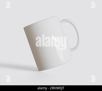 Mug white color and realistic texture rendered with color rendered by ...