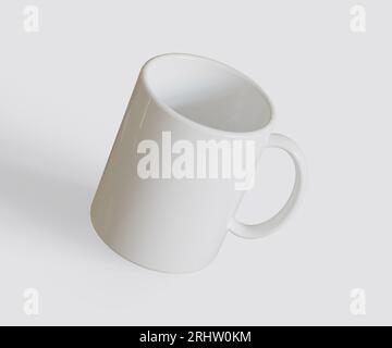 Mug white color and realistic texture rendered with color rendered by ...