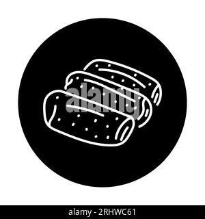 Pies with filling black line icon. Pictogram for web page, mobile app ...