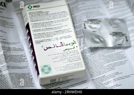 Cairo, Egypt, August 9 2023: Fosavance tablets by MSD, active ...