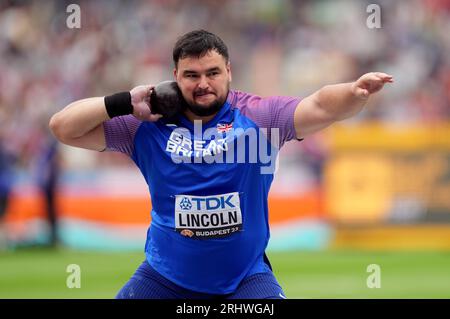 Great Britain's Scott Lincoln during the men's shot put qualifying, on ...