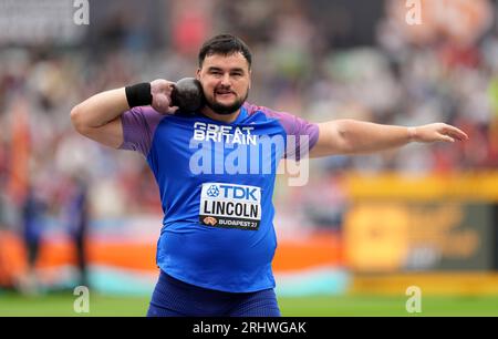Great Britain's Scott Lincoln during the men's shot put qualifying, on ...